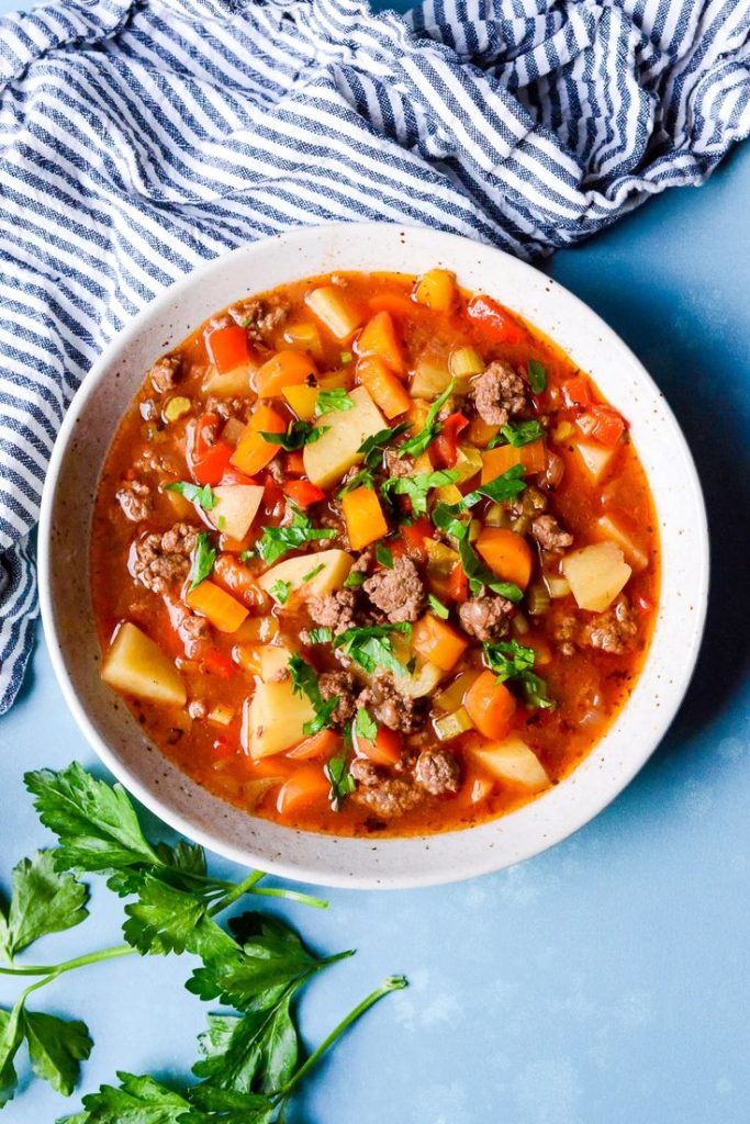 Slow Cooker Hamburger Soup Recipe - Recipe Boomer